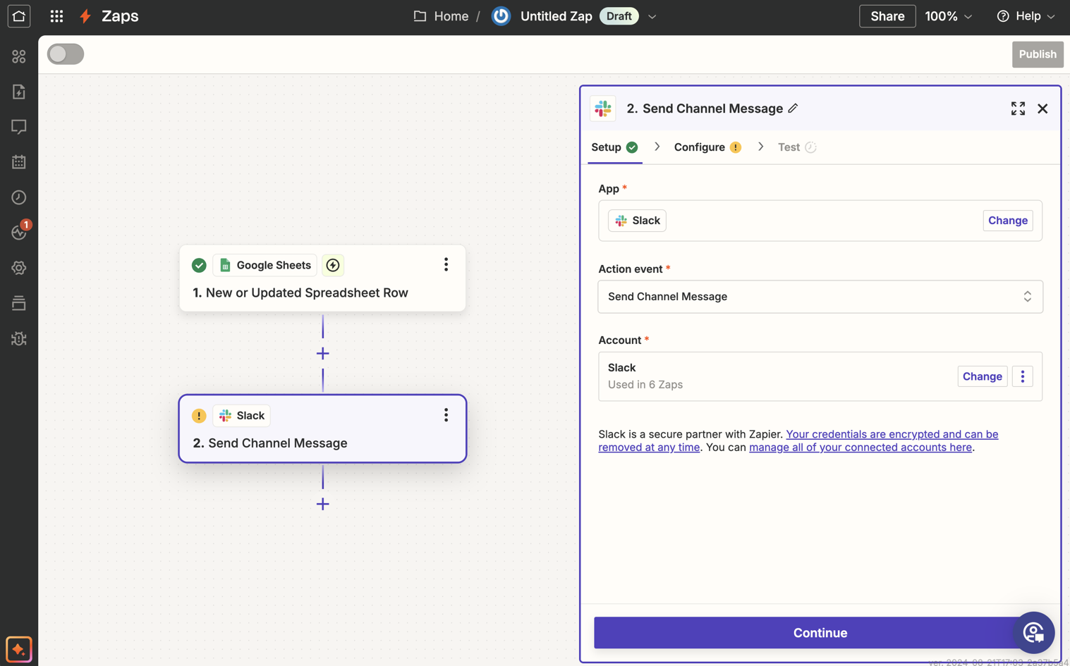 Set up your Zap action – Zapier