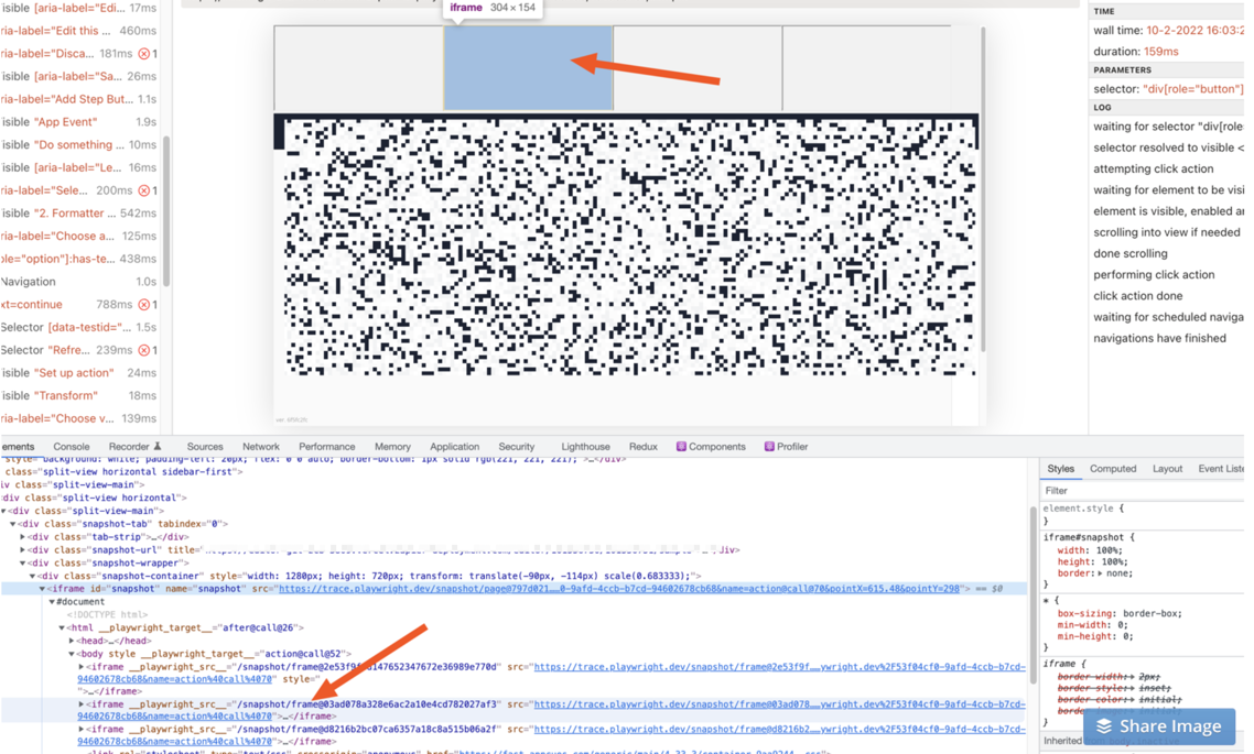 [BUG] trace.playwright.dev showing grid above screens · Issue #12005 · microsoft/playwright · GitHub