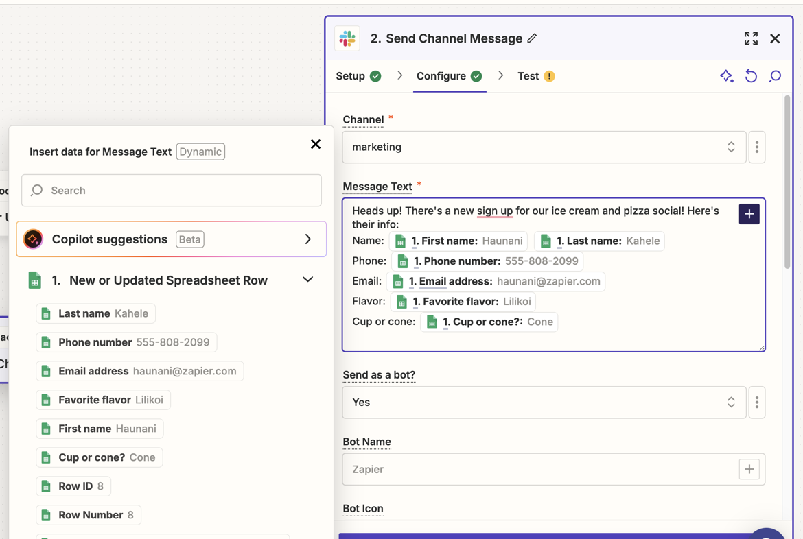 Set up your Zap action – Zapier