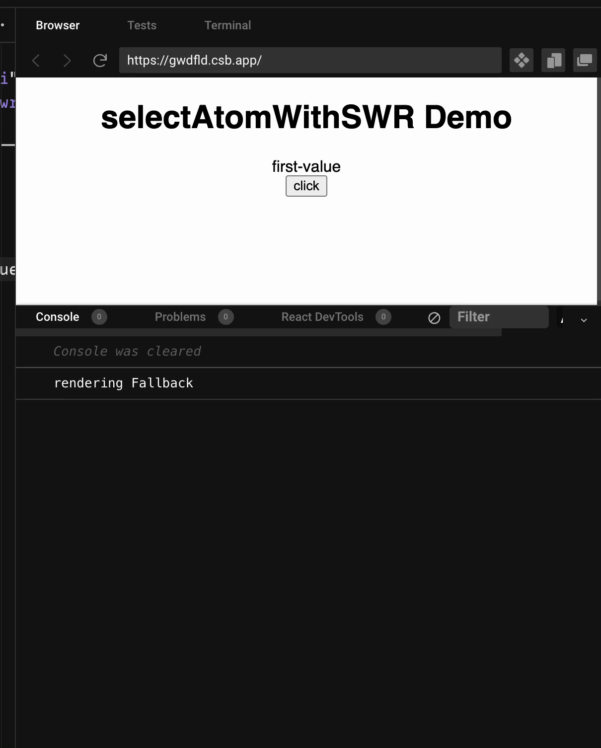 Async atom that suspends the first time, returns previous value subsquently · pmndrs jotai ...