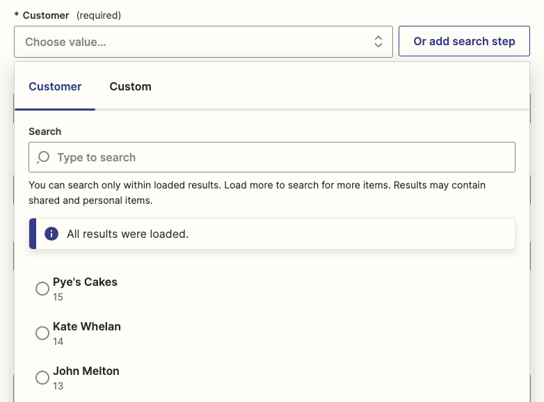 Add custom values to dropdown menu fields in Zaps – Zapier